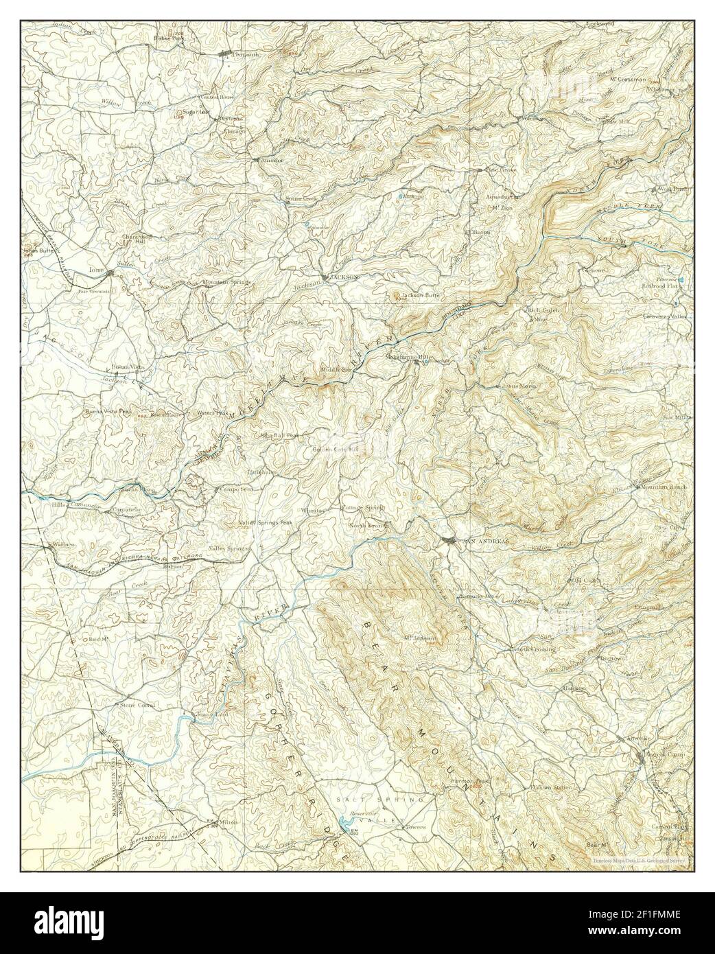 Jackson, California, map 1902, 1:125000, United States of America by ...
