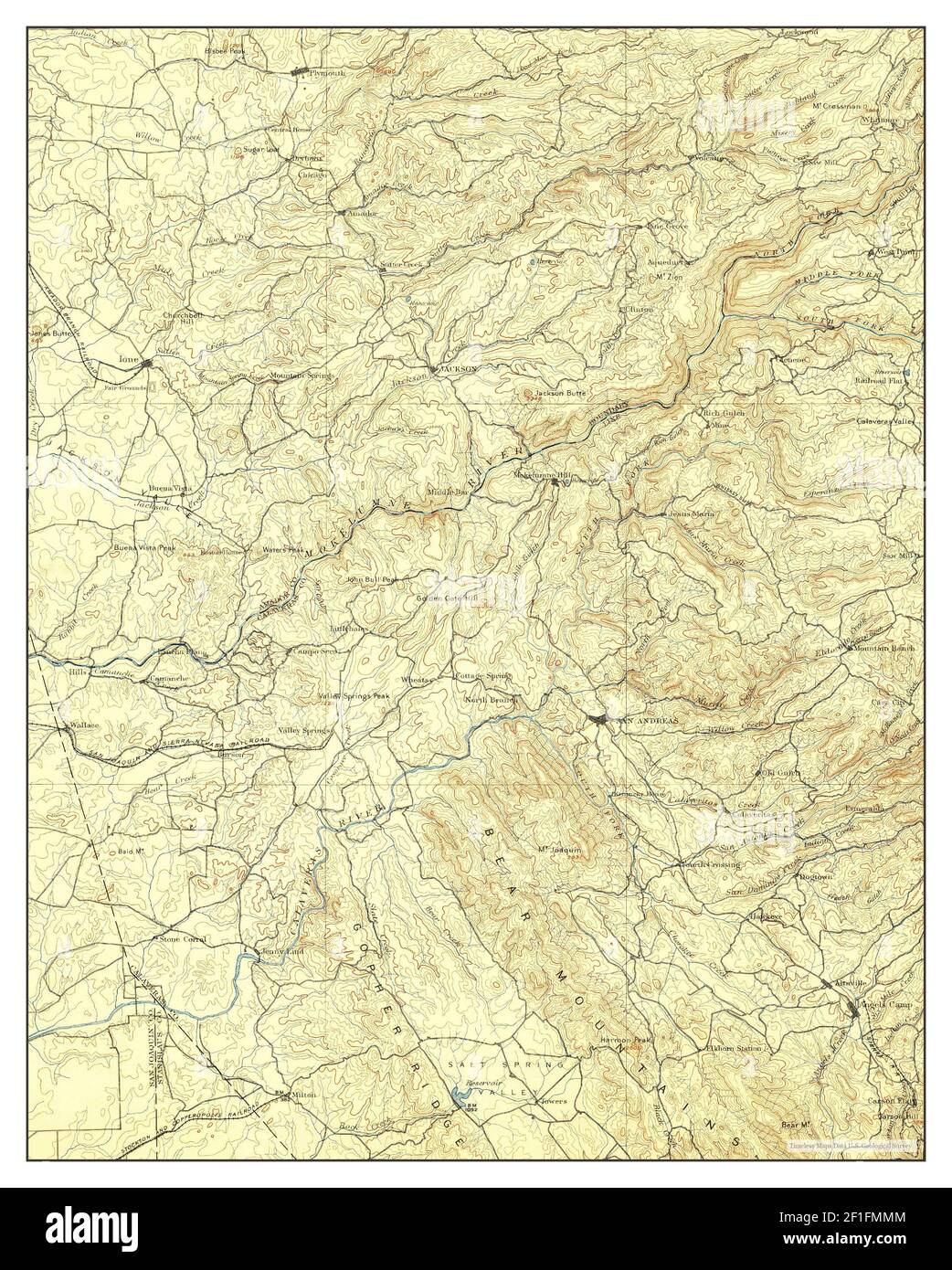 Jackson, California, map 1902, 1:125000, United States of America by ...