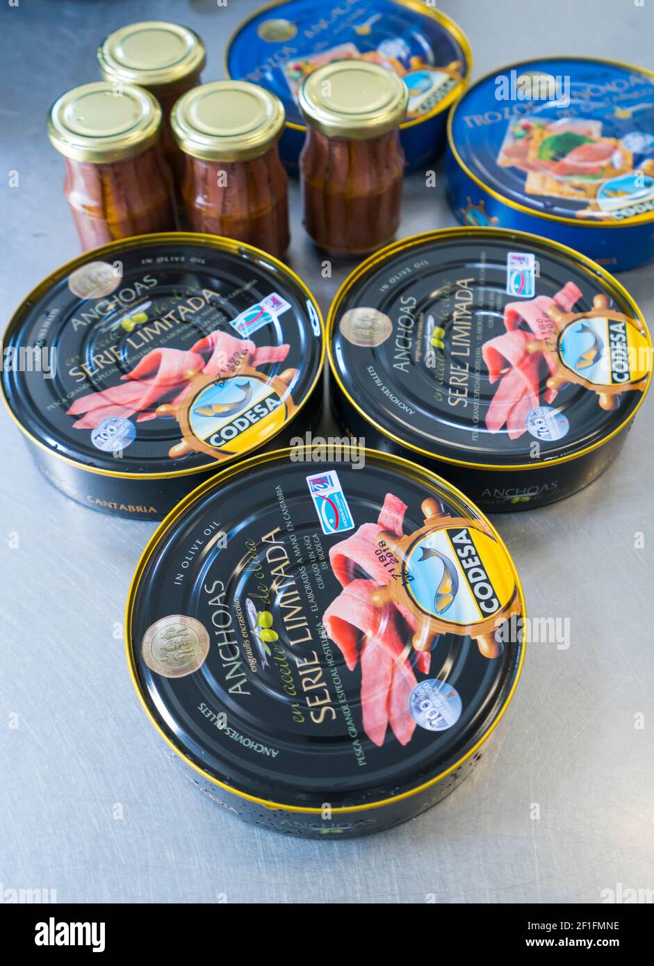 Artisanal manufacture of cantabrico anchovies, Codesa anchovy factory ...