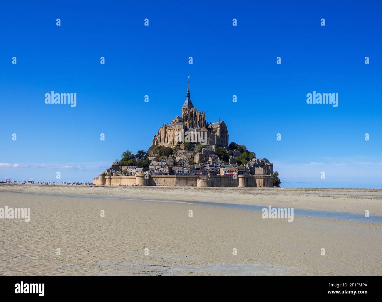 Mont Saint Michel, France - August 29, 2019: Abbey of Mont St. Michel ...