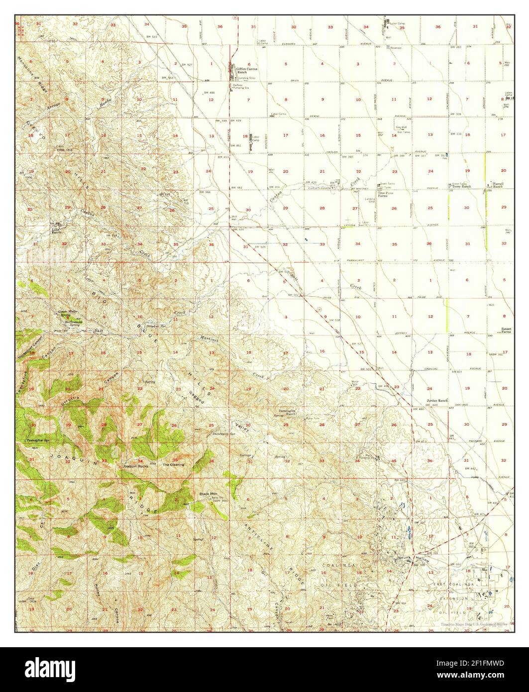 Joaquin Rocks, California, map 1956, 1:62500, United States of America ...
