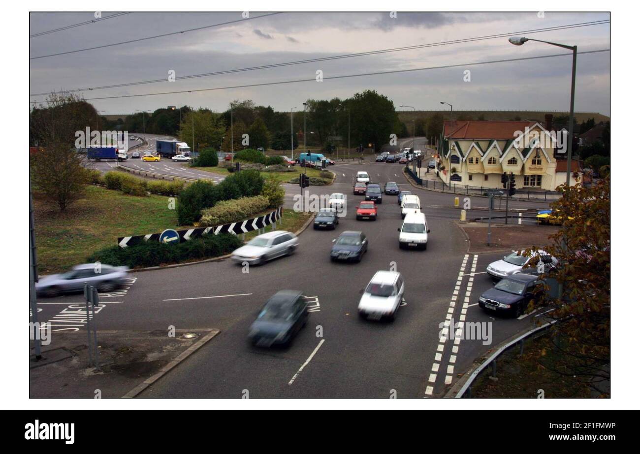 Crooked Billet interchange on the A30, on the border of Middlesex and ...