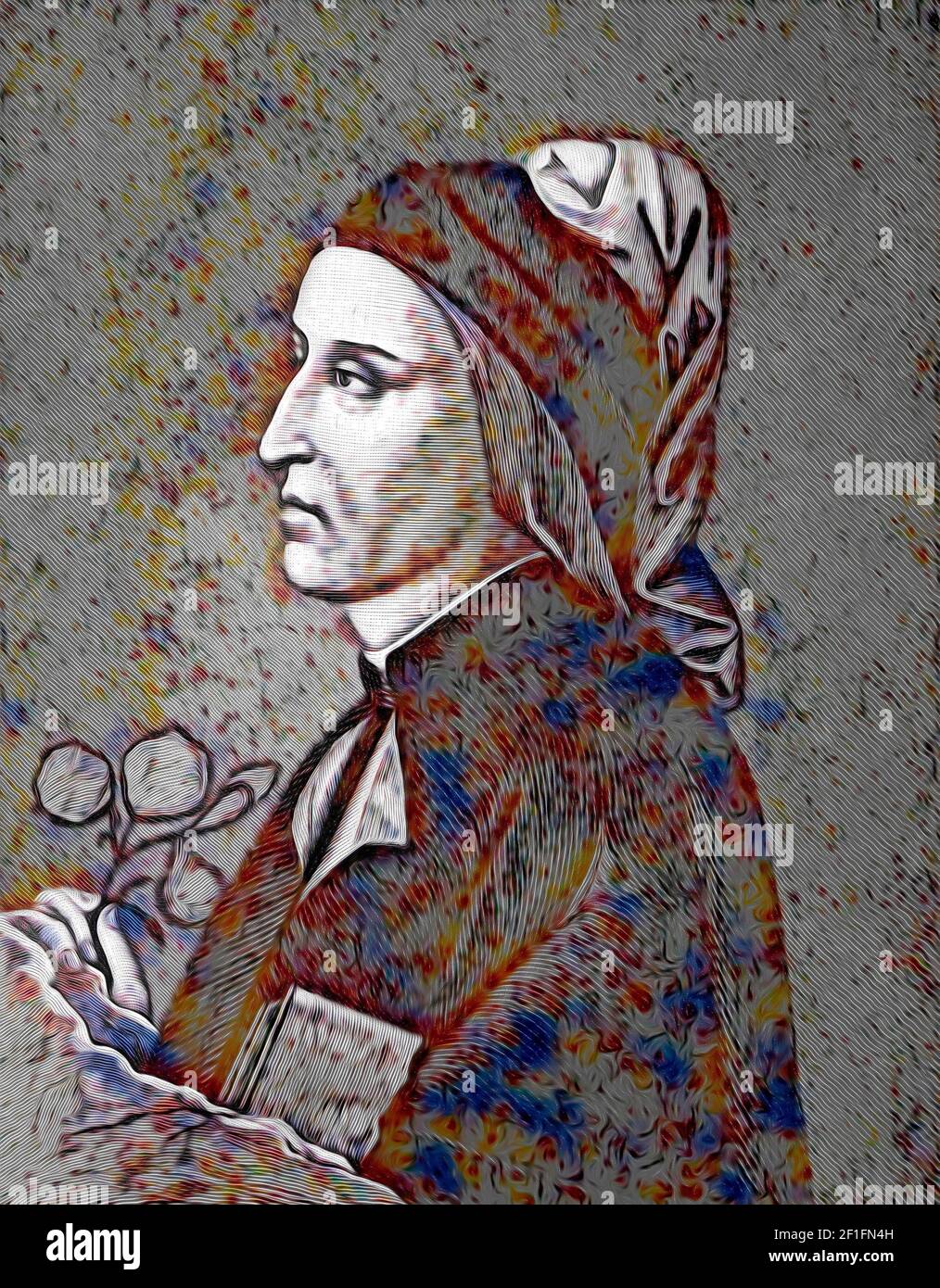 Dante Alighieri, 1265 - 1321, Italian poet and philosopher Stock Photo ...