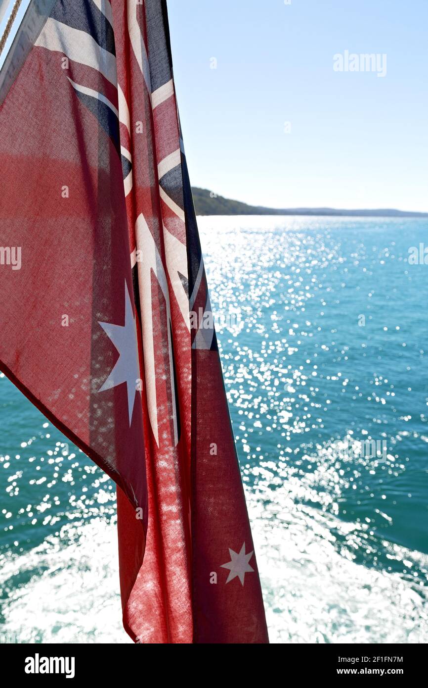 The navy flag in the wind Stock Photo - Alamy