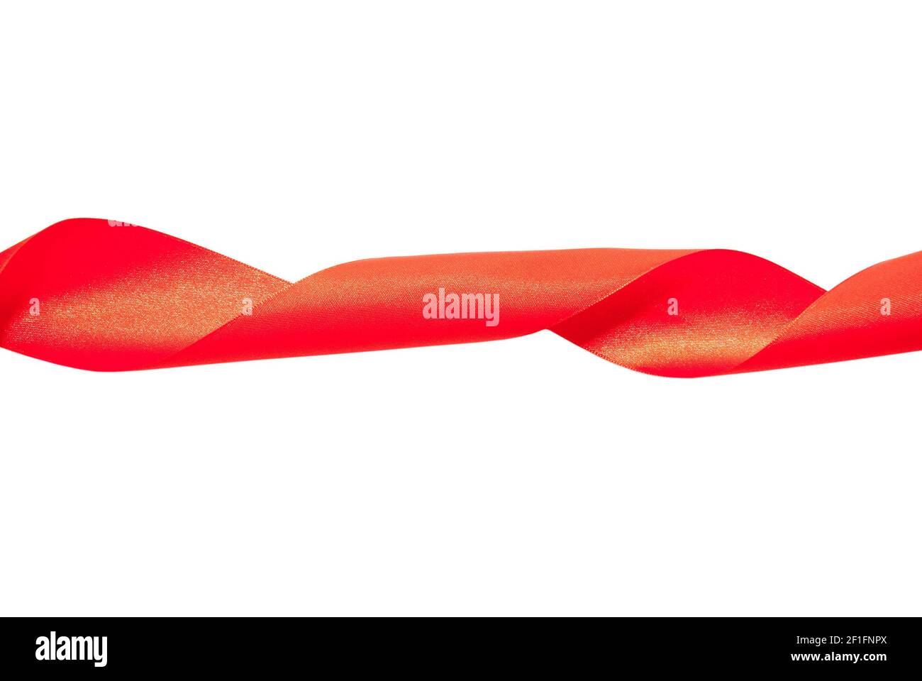 red ribbon isolated on a white background Stock Photo - Alamy