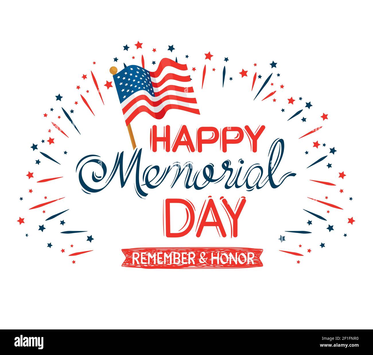 memorial day flag Stock Vector Image & Art - Alamy