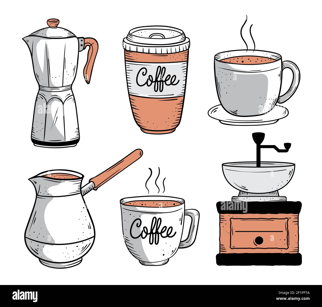 six coffee icons Stock Vector Image & Art - Alamy