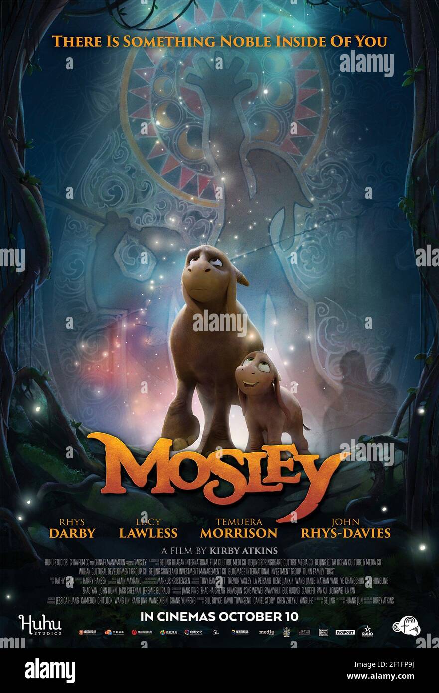 MOSLEY, poster, from left: Mosley (voice: Kirby Atkins), Rue (voice ...