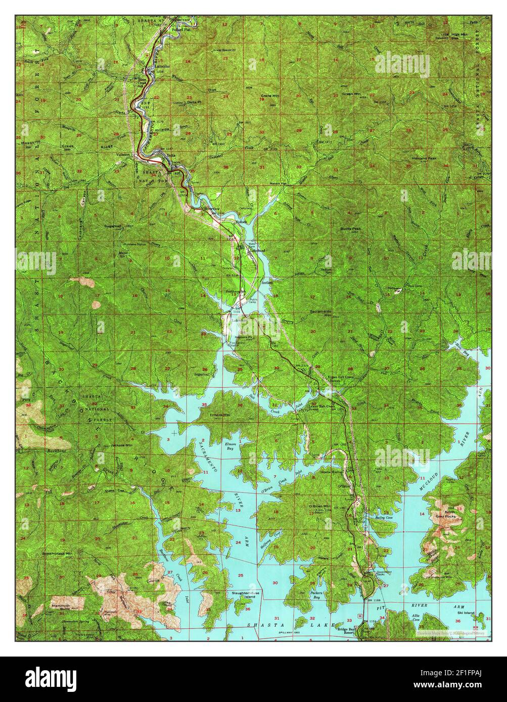 Lamoine, California, map 1957, 1:62500, United States of America by ...