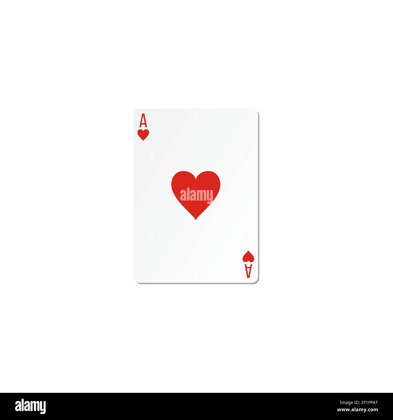 hearts ace playing card. vector illustration Stock Vector Image & Art ...