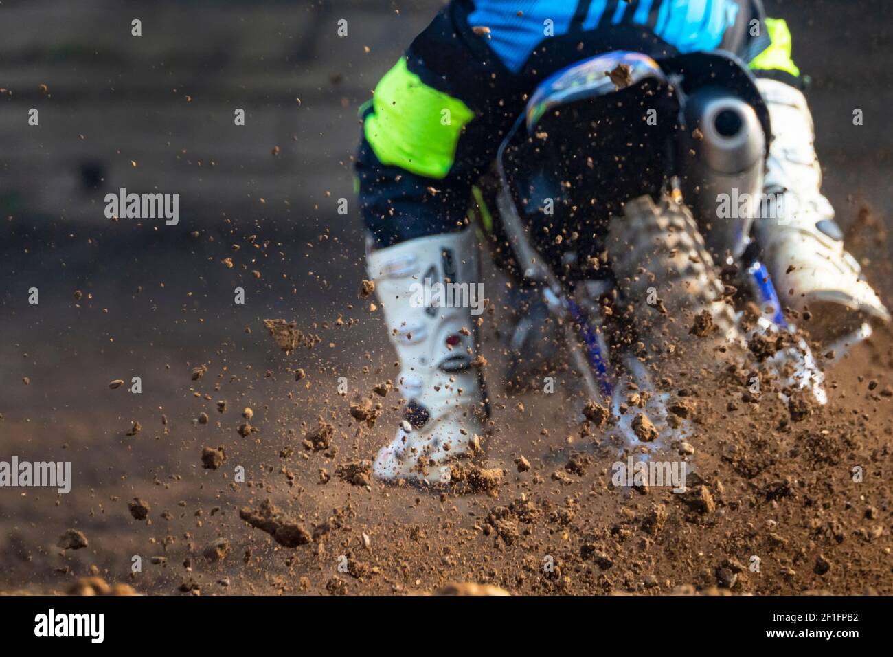 Motocross scene on a trail Stock Photo - Alamy