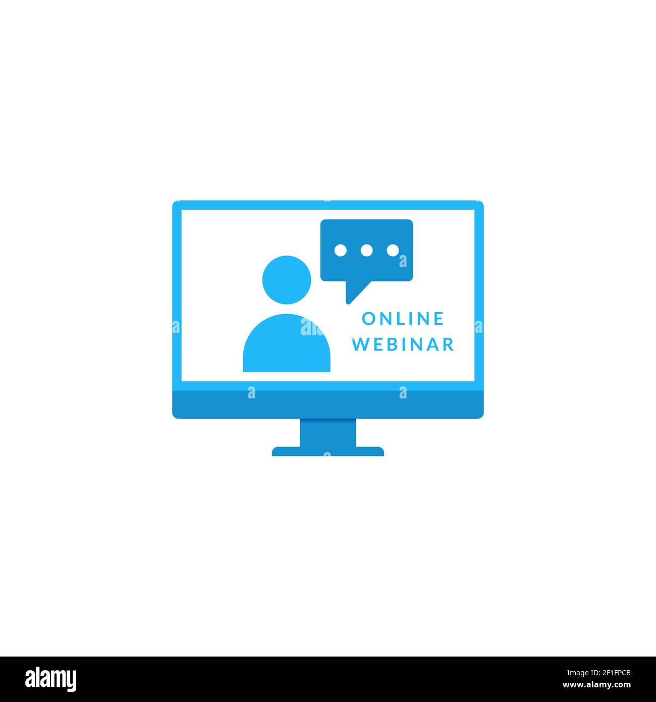 monitor screen webinar online design vector illustration Stock Vector ...
