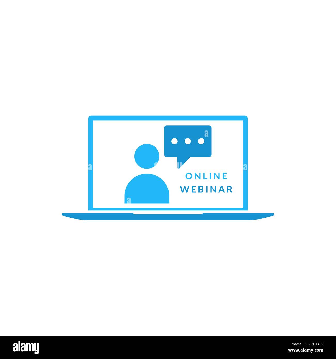 online webinars on laptops. vector illustration Stock Vector Image ...