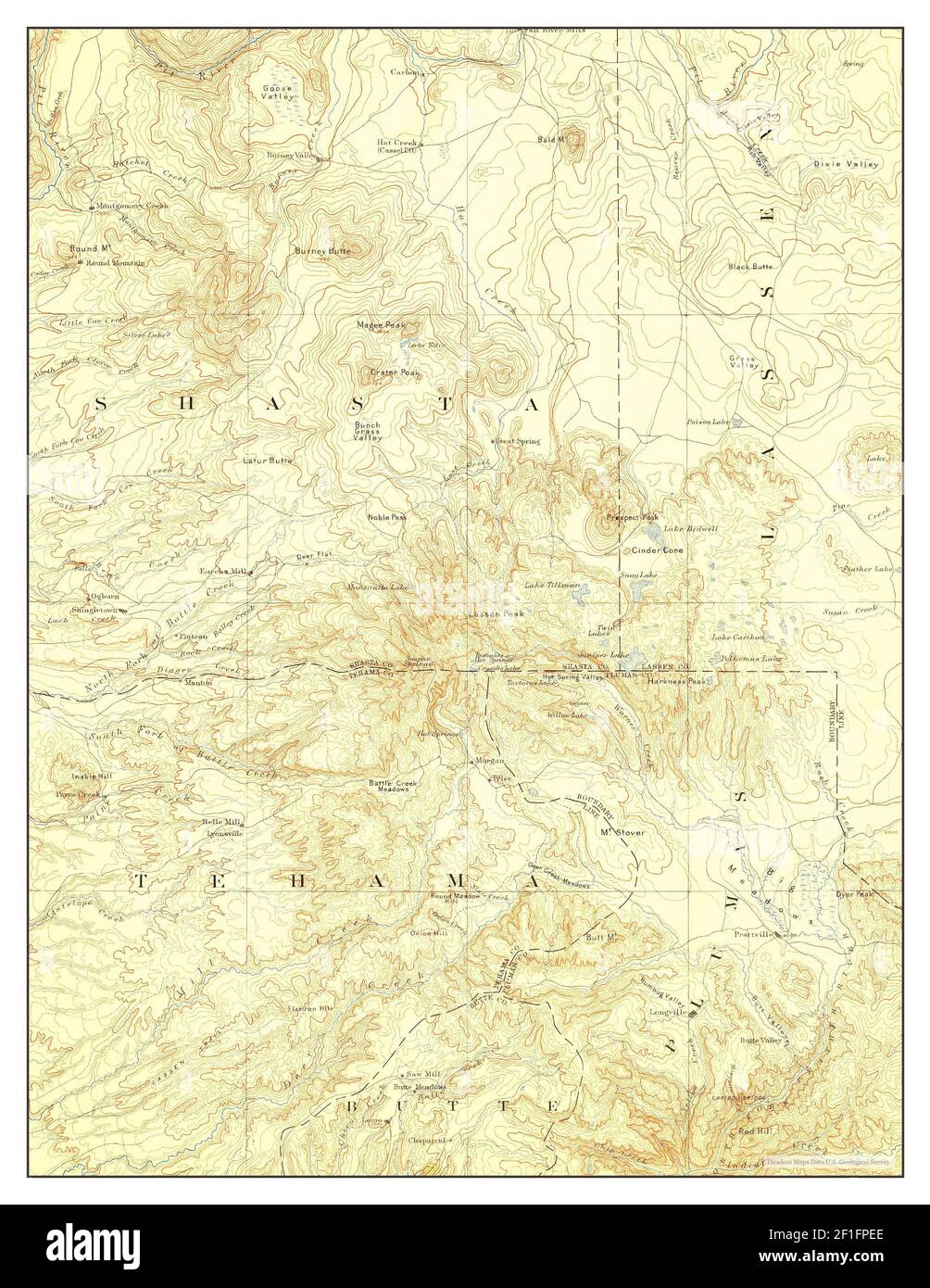 Lassen county map hi-res stock photography and images - Alamy