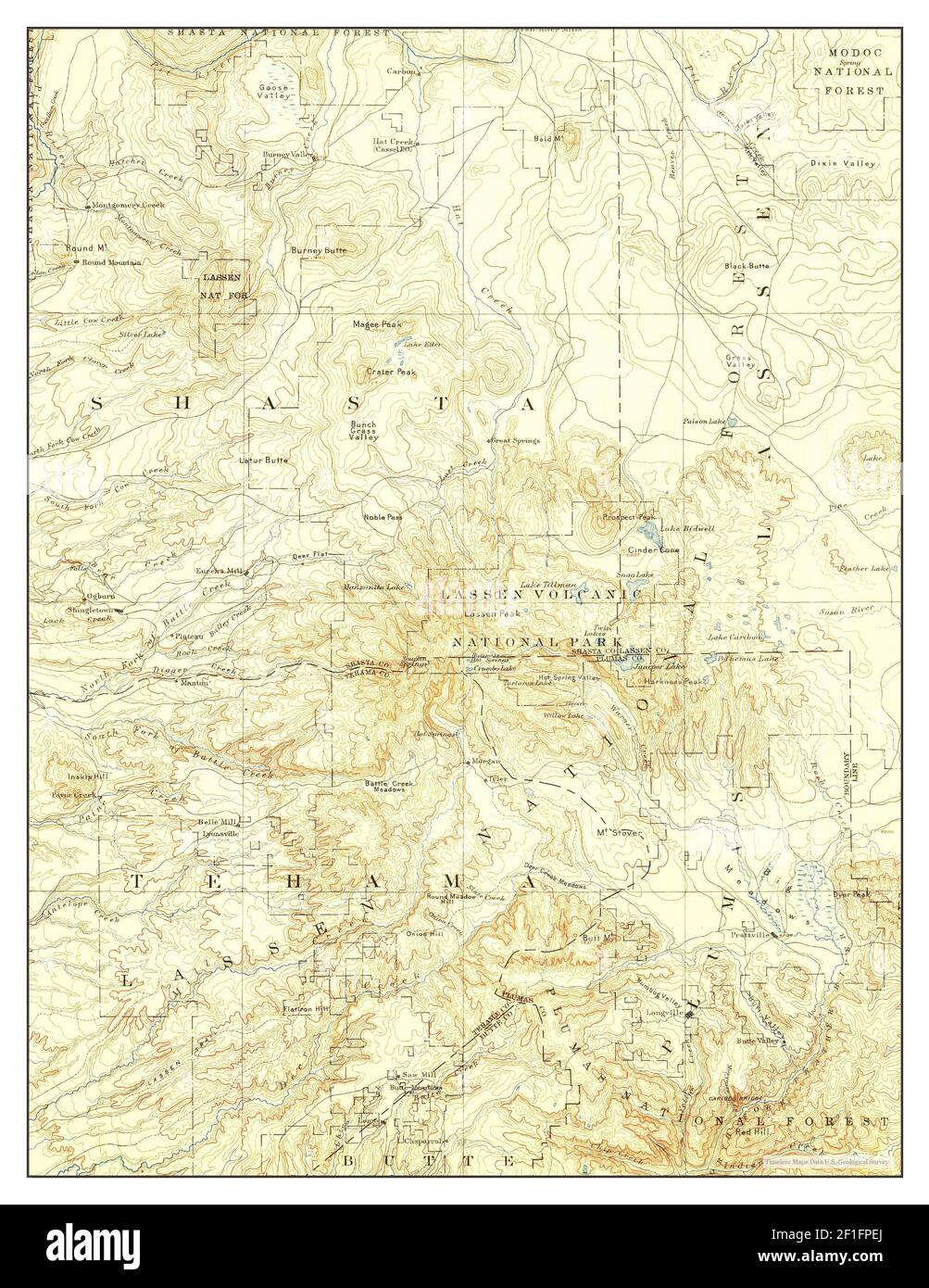 Lassen county map hi-res stock photography and images - Alamy