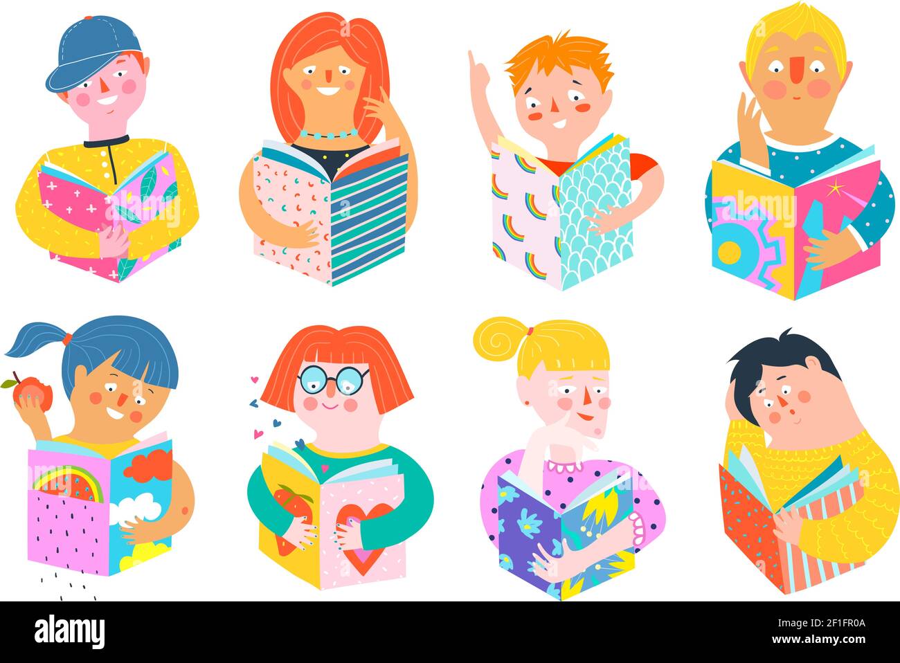 Boy girl paper read Stock Vector Images - Alamy