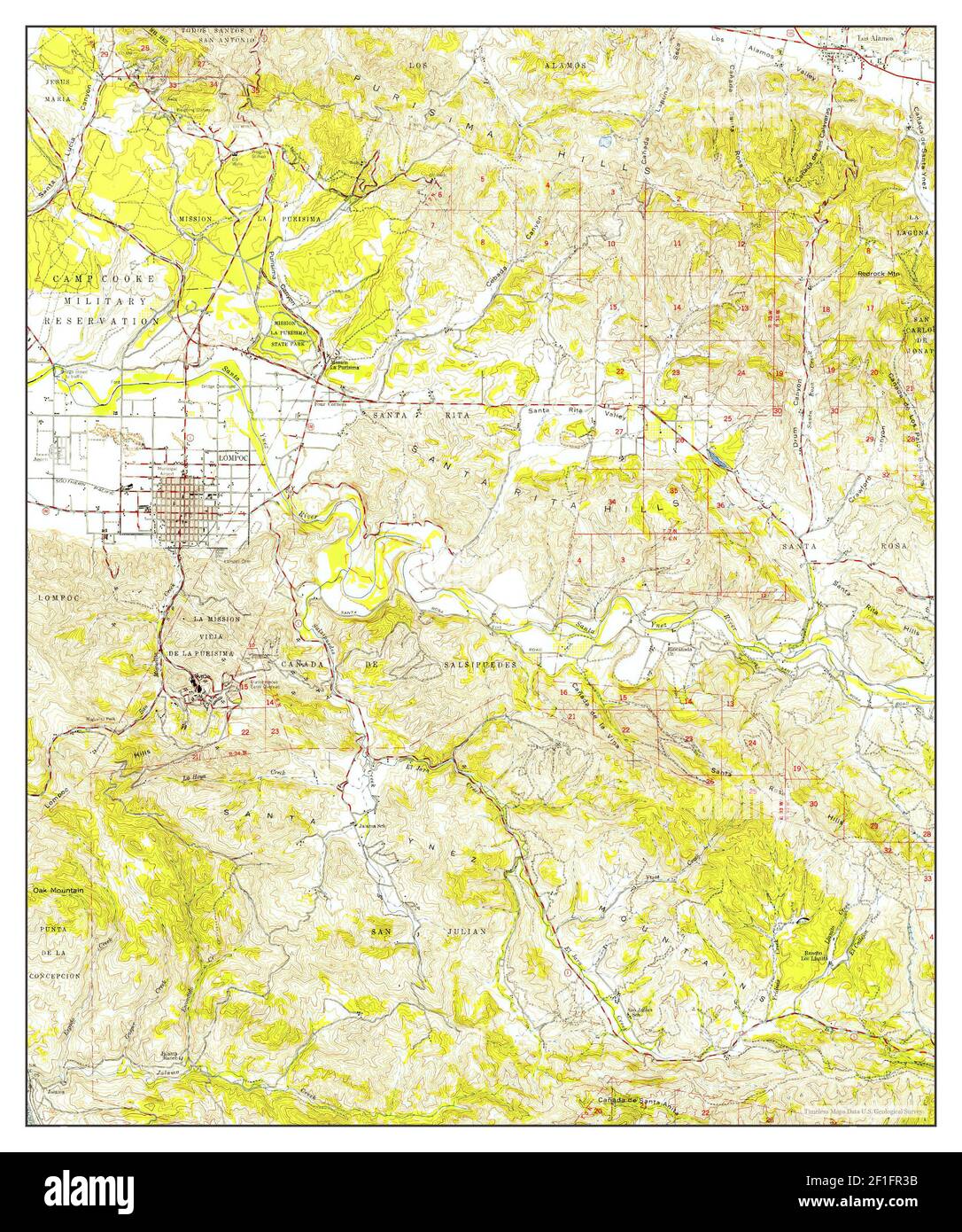 Lompoc map Cut Out Stock Images & Pictures - Alamy