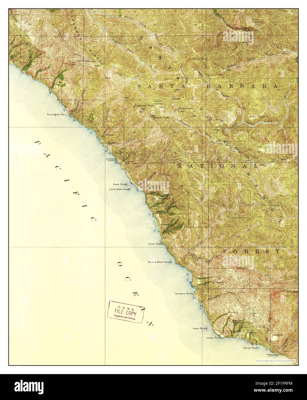 Lucia, California, map 1921, 1:62500, United States of America by ...
