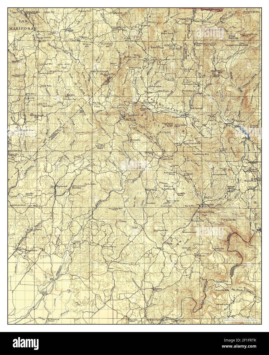 Map Of Mariposa County California