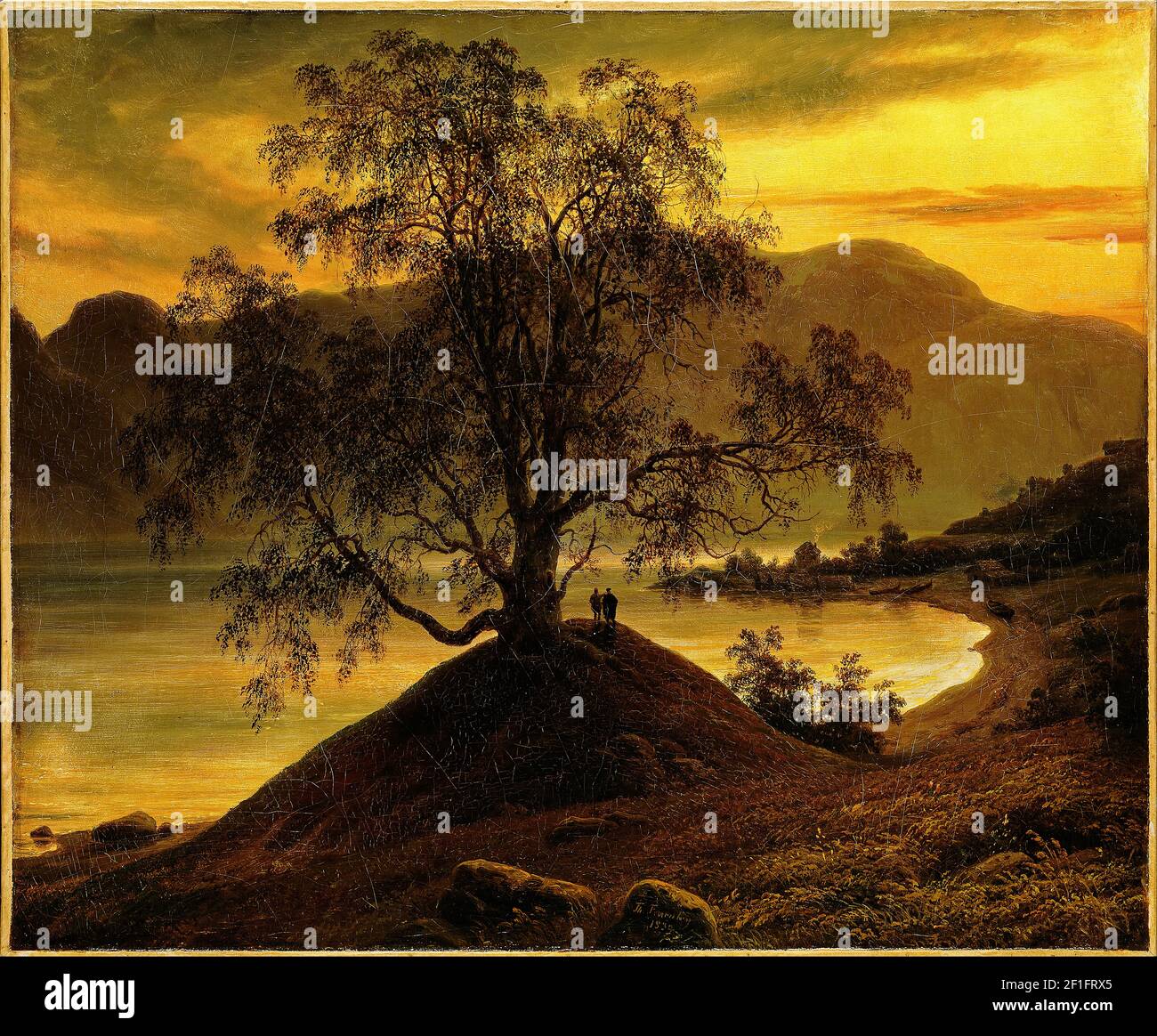 Thomas Fearnley - Old Birch Tree at the Sognefjord Stock Photo - Alamy