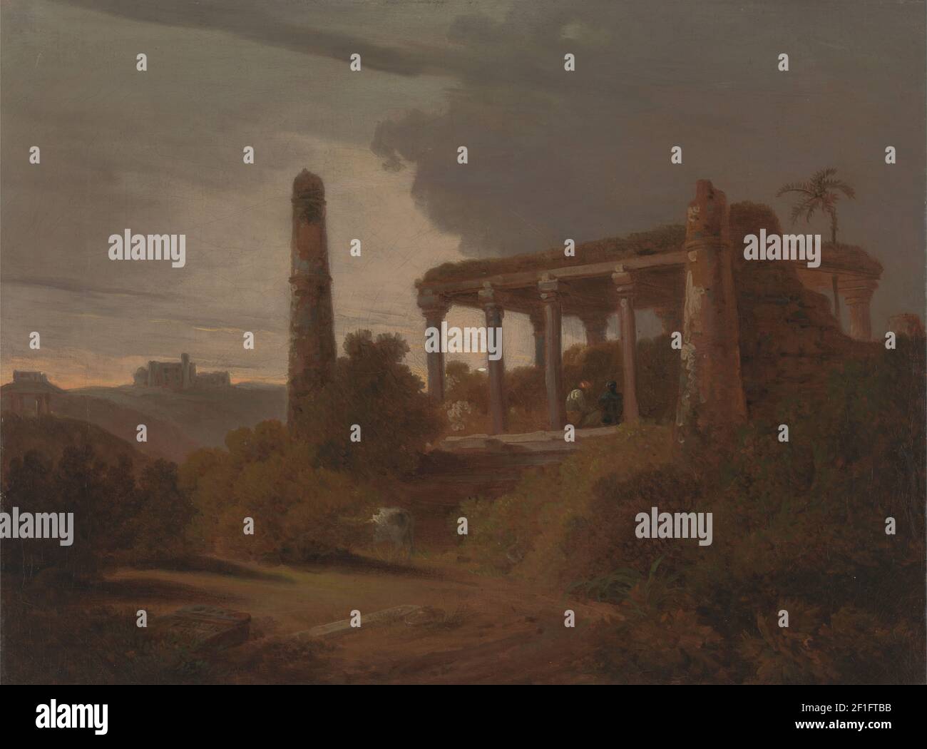 Thomas Daniell - Indian Landscape with Temple Ruins Stock Photo - Alamy