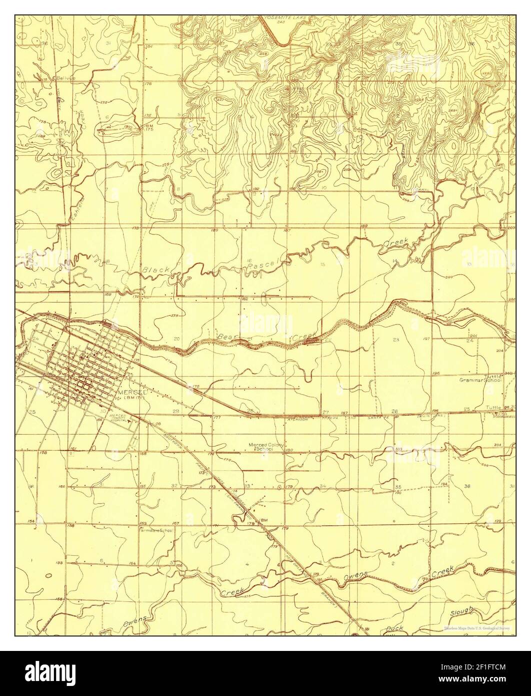 Merced, California, map 1914, 1:31680, United States of America by ...