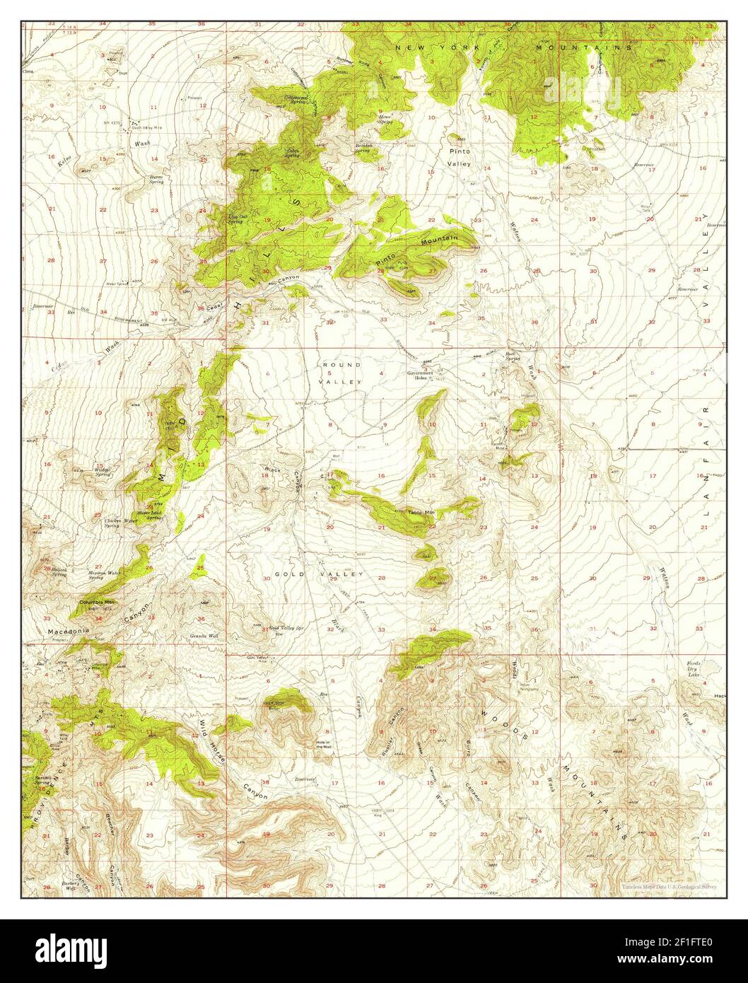 Mid Hills, California, map 1955, 1:62500, United States of America by ...