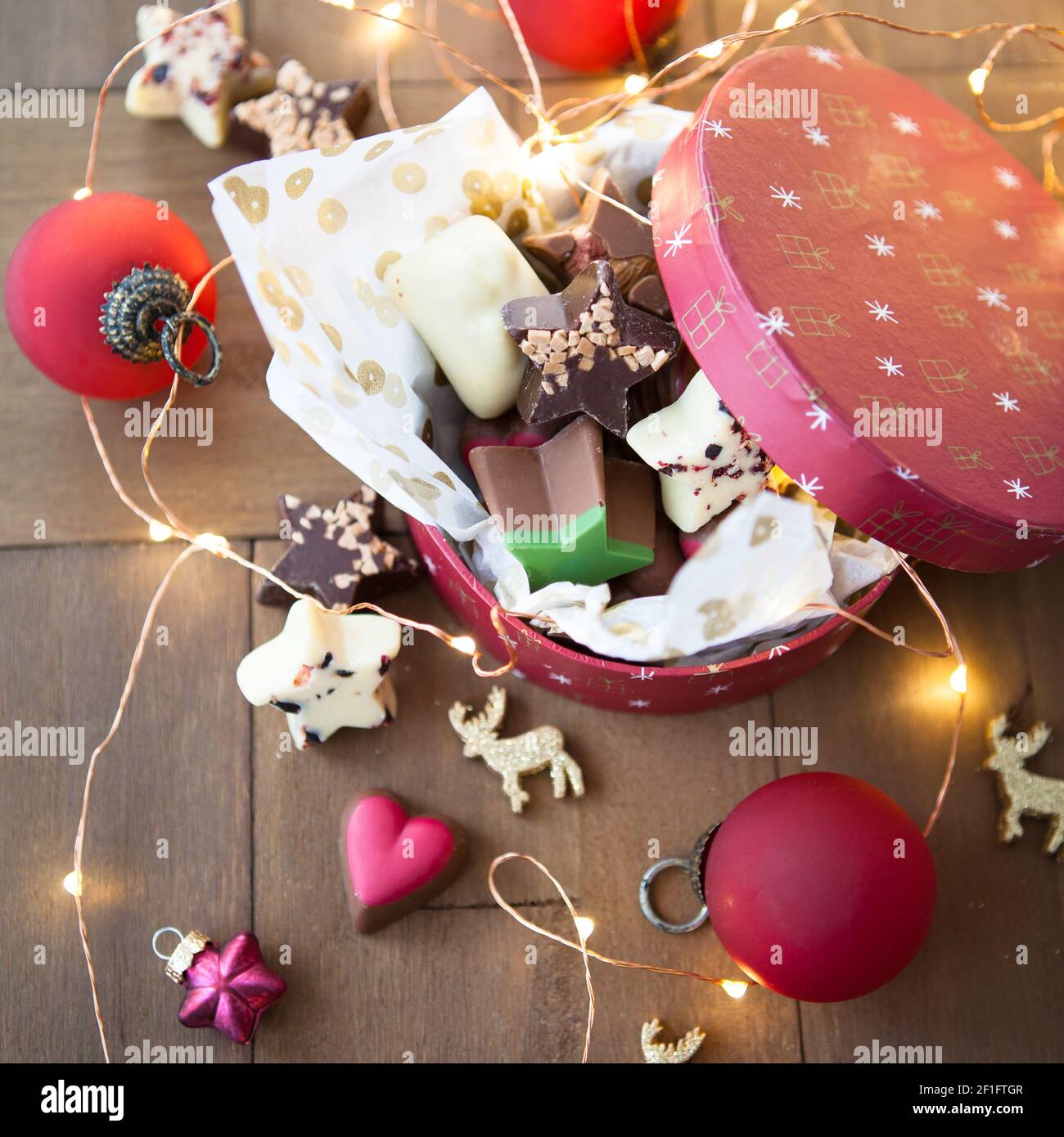 Small box with chocolates Stock Photo - Alamy
