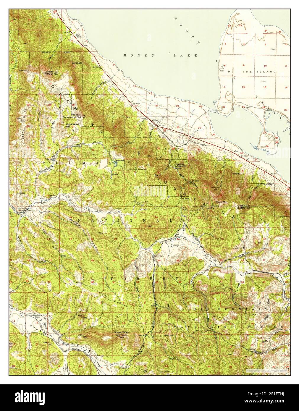 Milford, California, map 1950, 1:62500, United States of America by ...