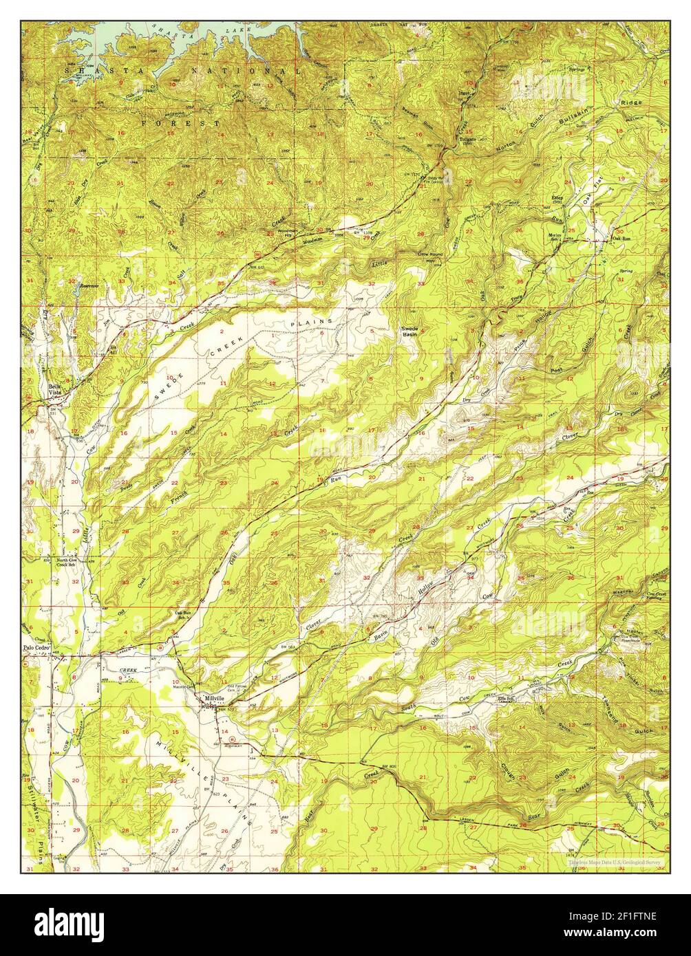 Millville, California, map 1953, 1:62500, United States of America by ...