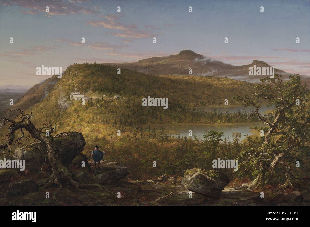 Thomas Cole - A View of the Two Lakes and Mountain House, Catskill ...