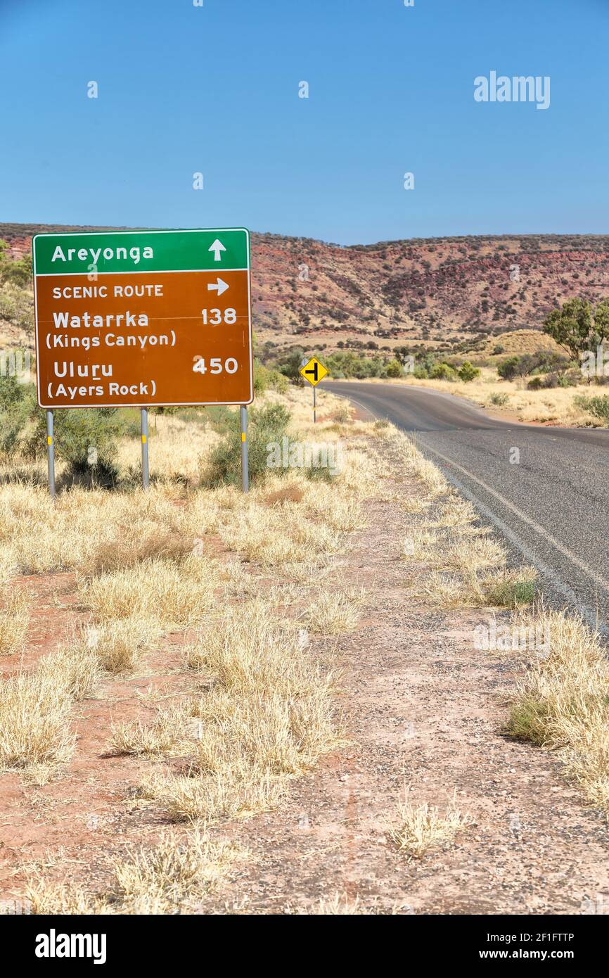 In the desert outback signal street Stock Photo - Alamy