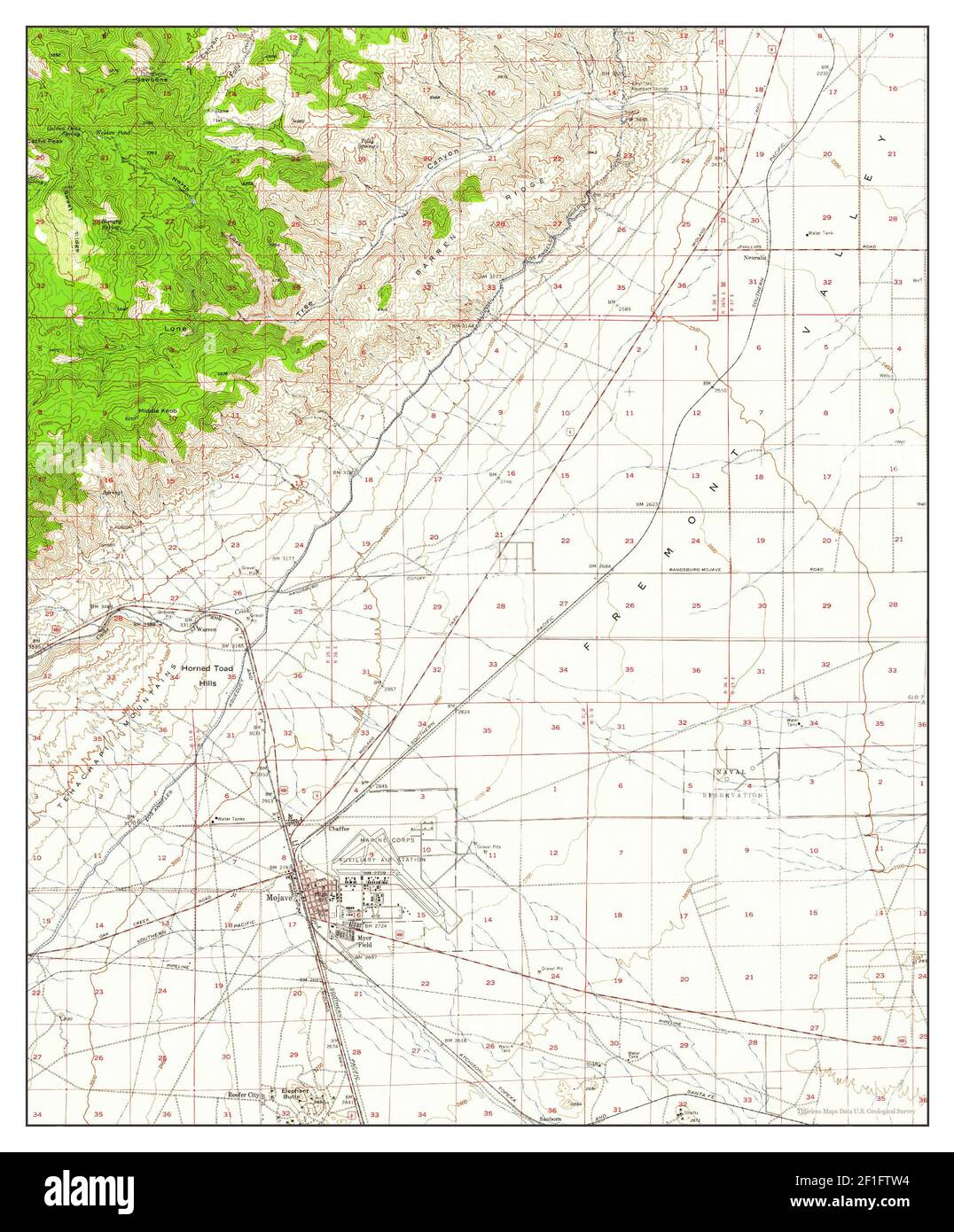 Mojave county map Cut Out Stock Images & Pictures - Alamy