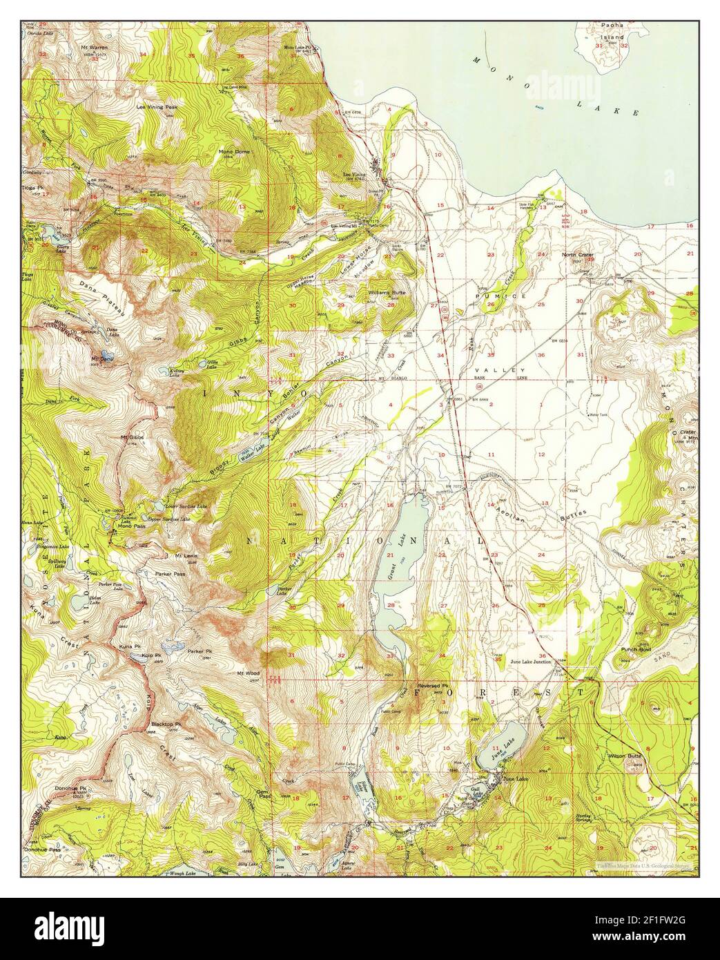 Mono county map Cut Out Stock Images & Pictures - Alamy