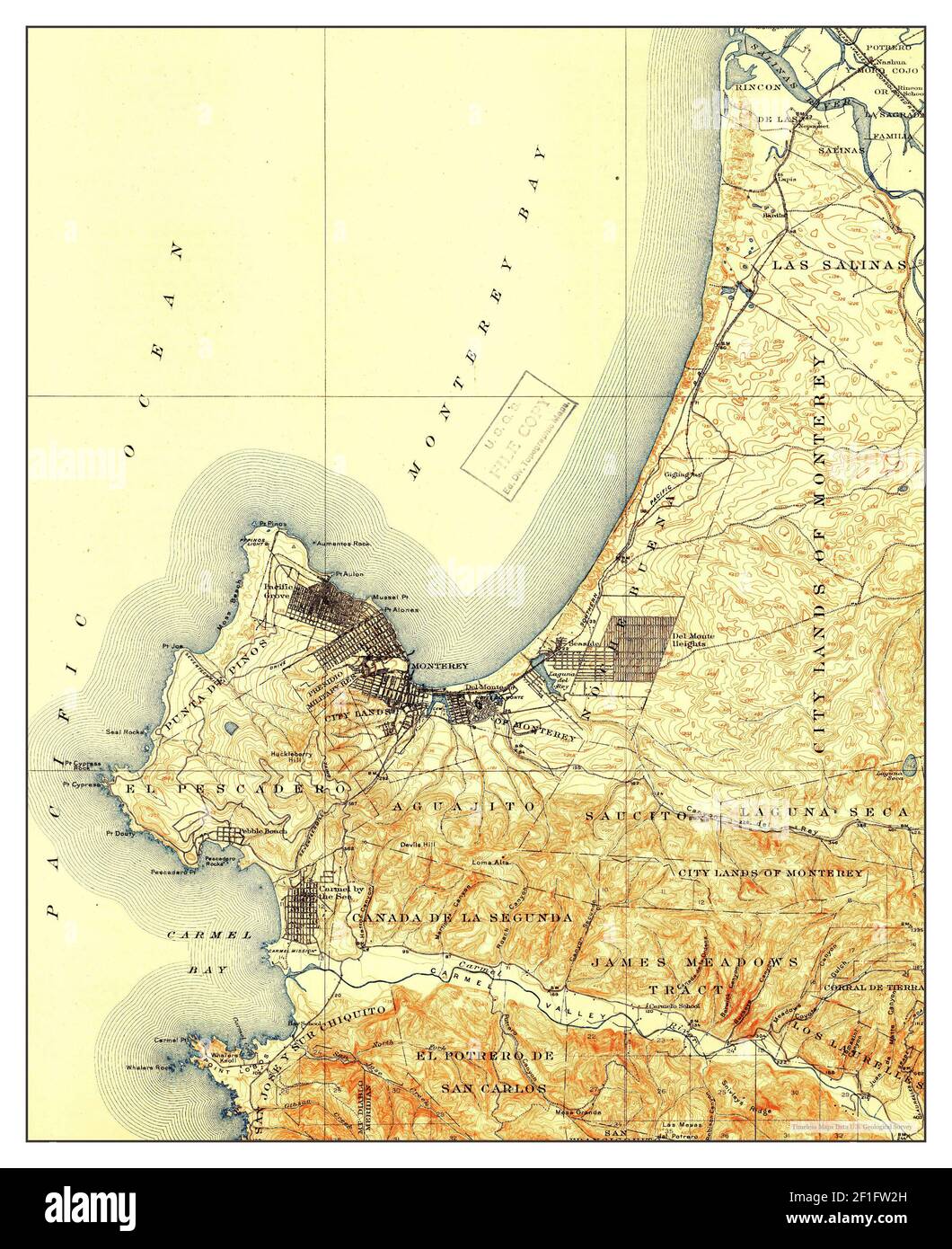 Monterey county map hi-res stock photography and images - Alamy