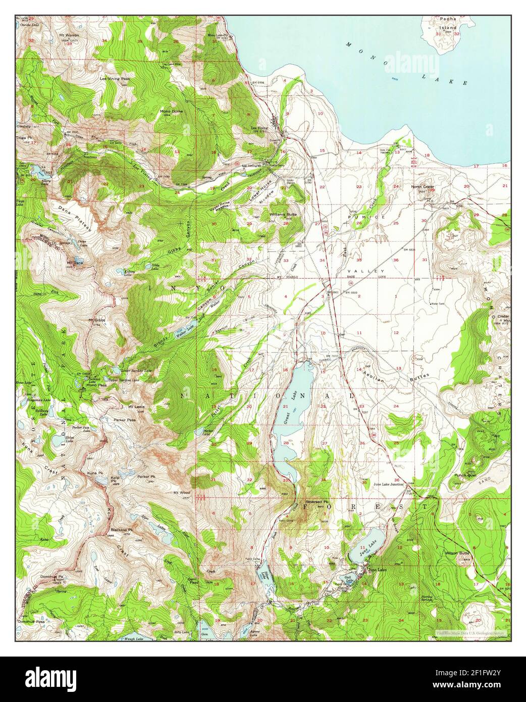 Mono county map Cut Out Stock Images & Pictures - Alamy