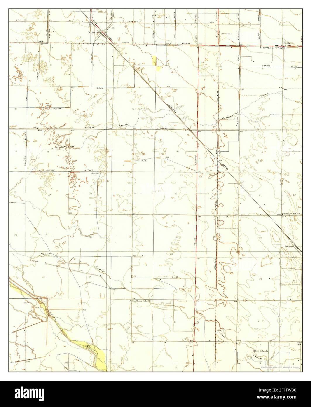 Monson, California, map 1927, 1:31680, United States of America by ...