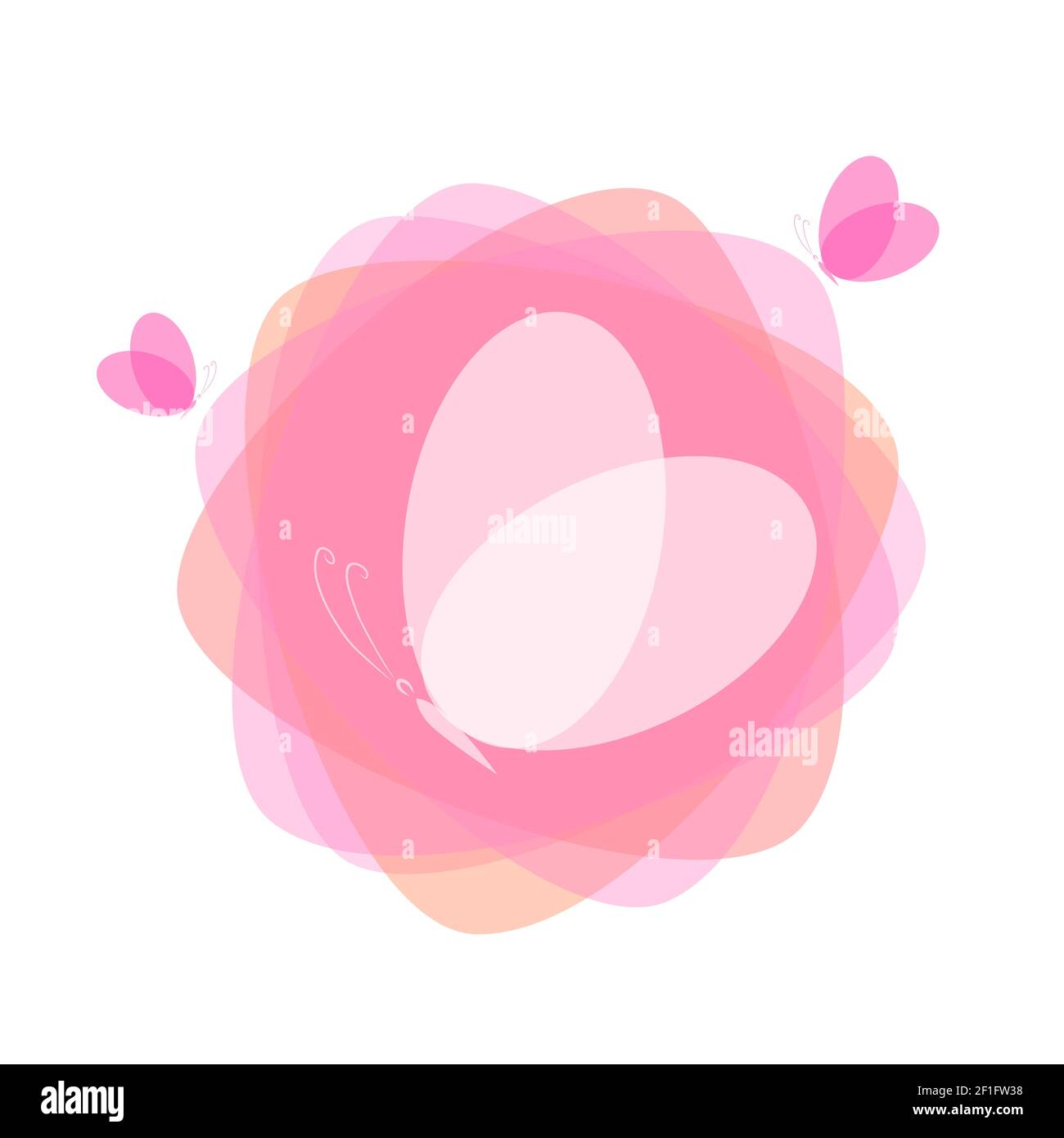 Symbol logo butterflys. Butterfly heart. Vector illustration Stock ...