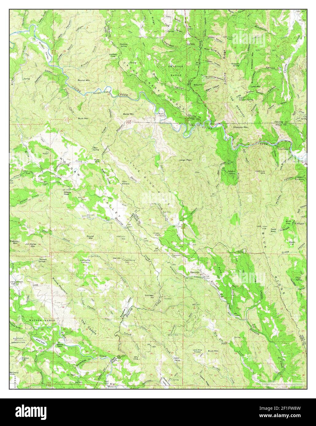 Morgan Valley, California, map 1958, 1:62500, United States of America ...