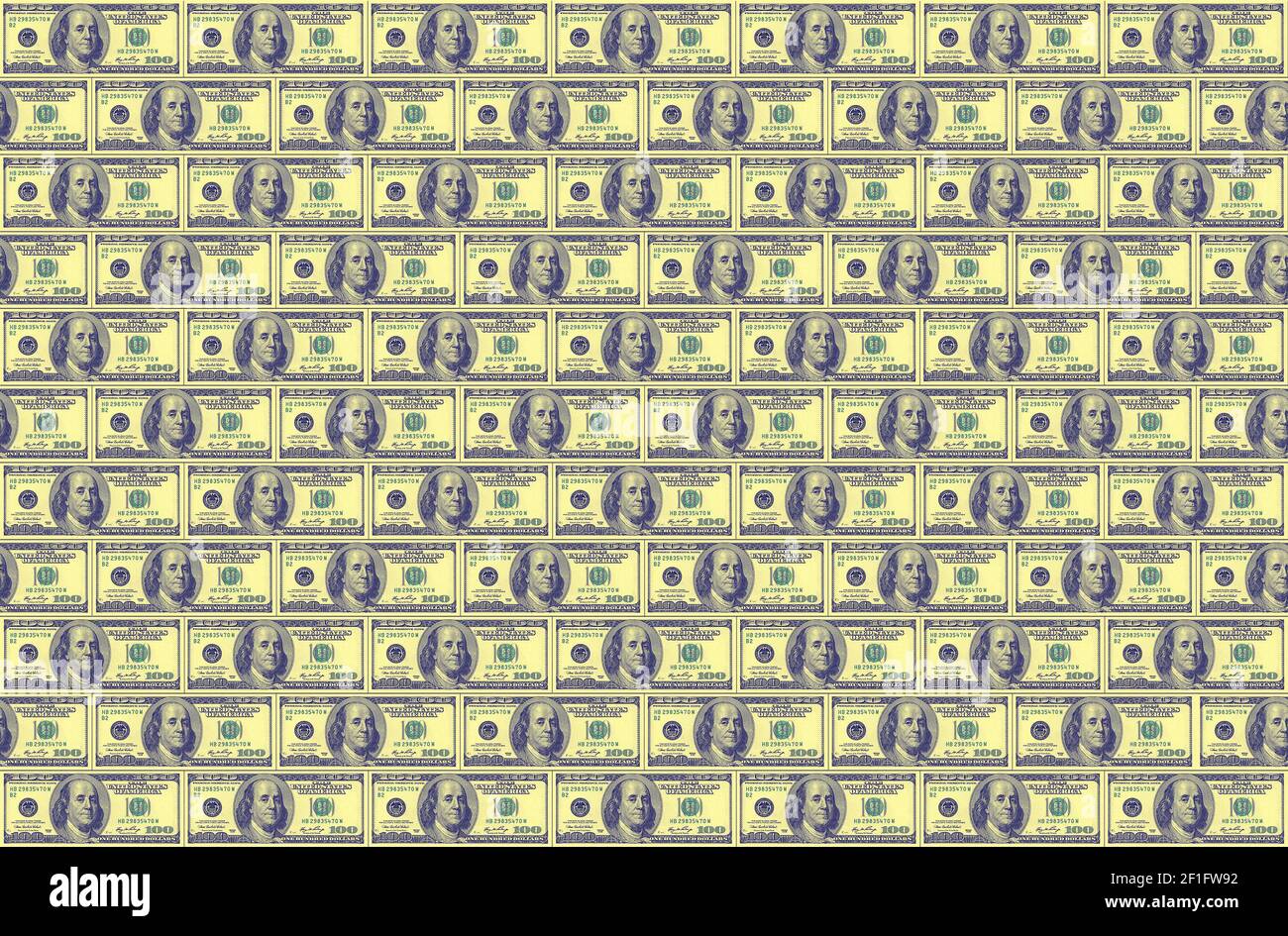 wall built from the U.S. dollar bills Stock Photo - Alamy