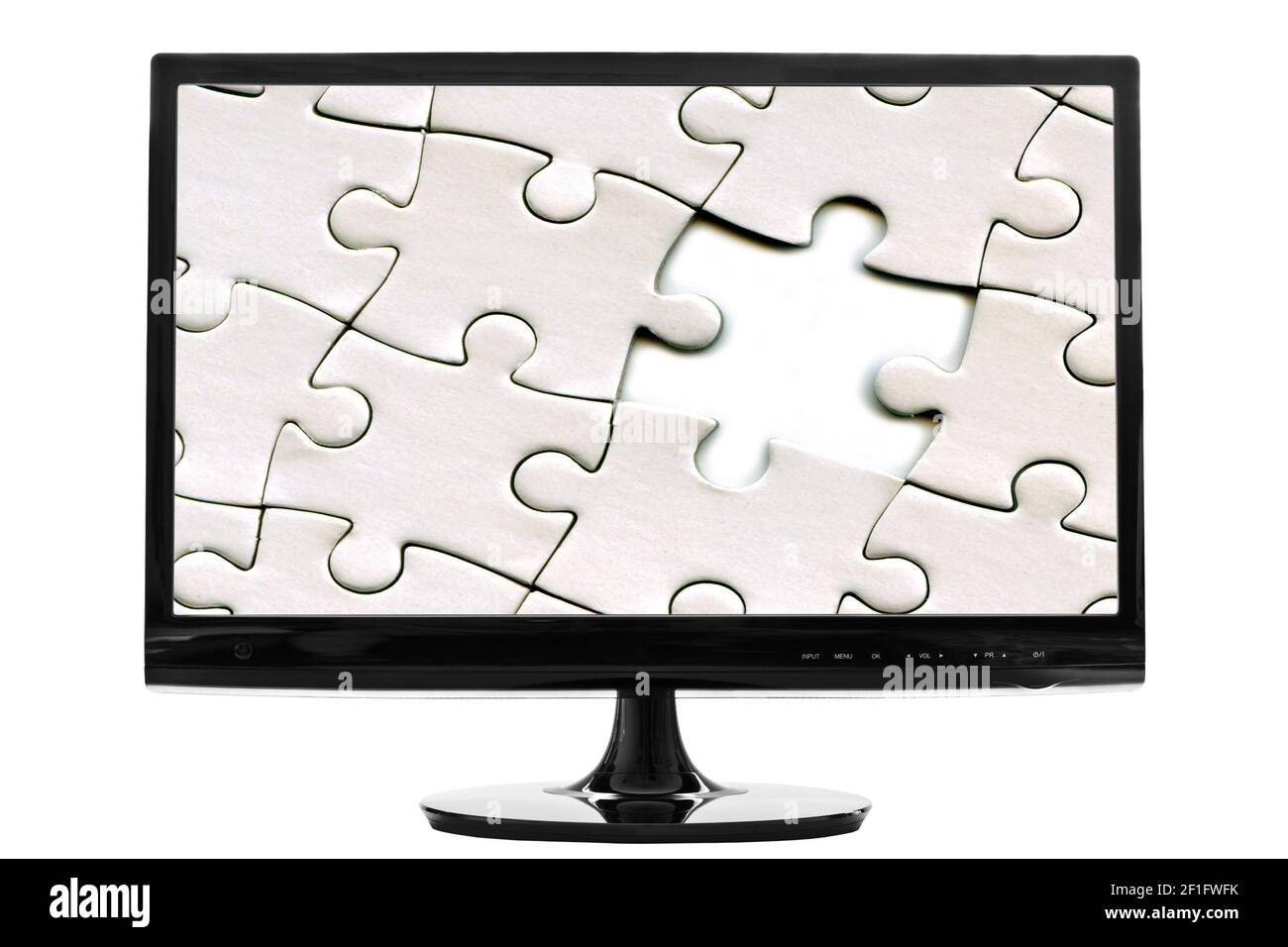 computer screen isolated on white Stock Photo - Alamy