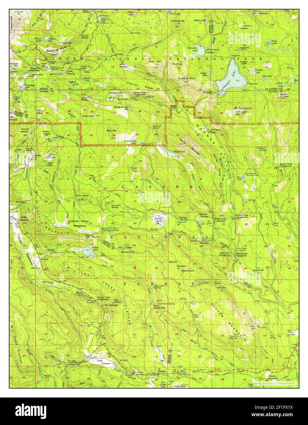 Mt Harkness, California, map 1956, 1:62500, United States of America by ...