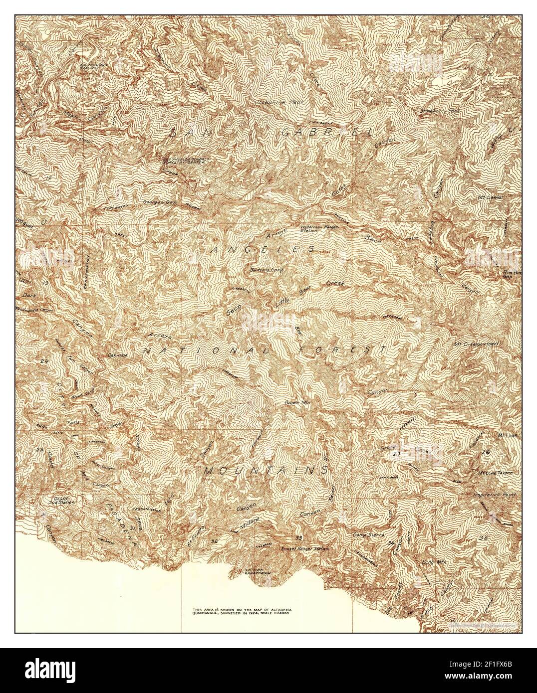 Mt Lowe, California, map 1934, 1:24000, United States of America by ...