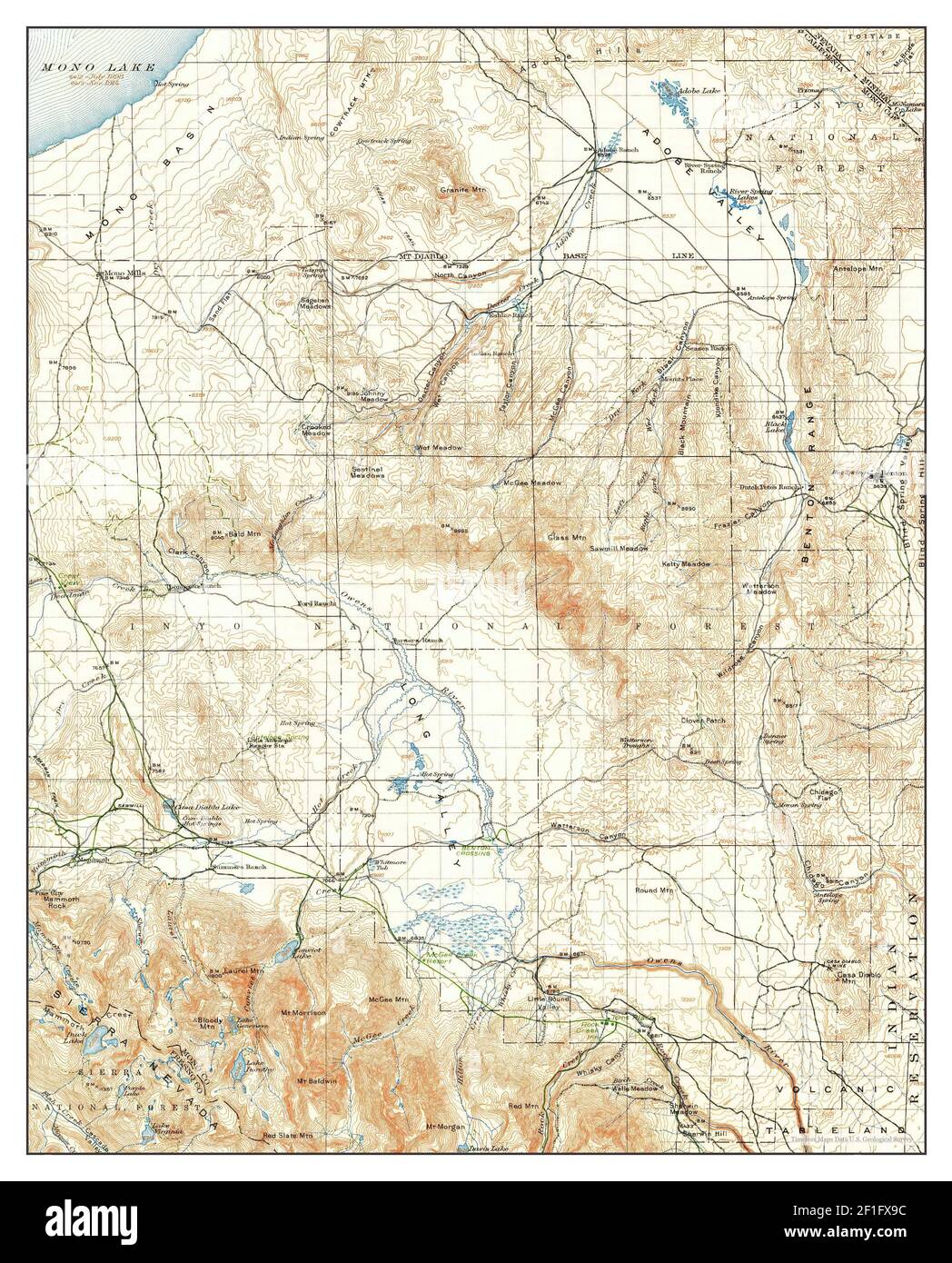 Mt Morrison, California, map 1914, 1:125000, United States of America ...