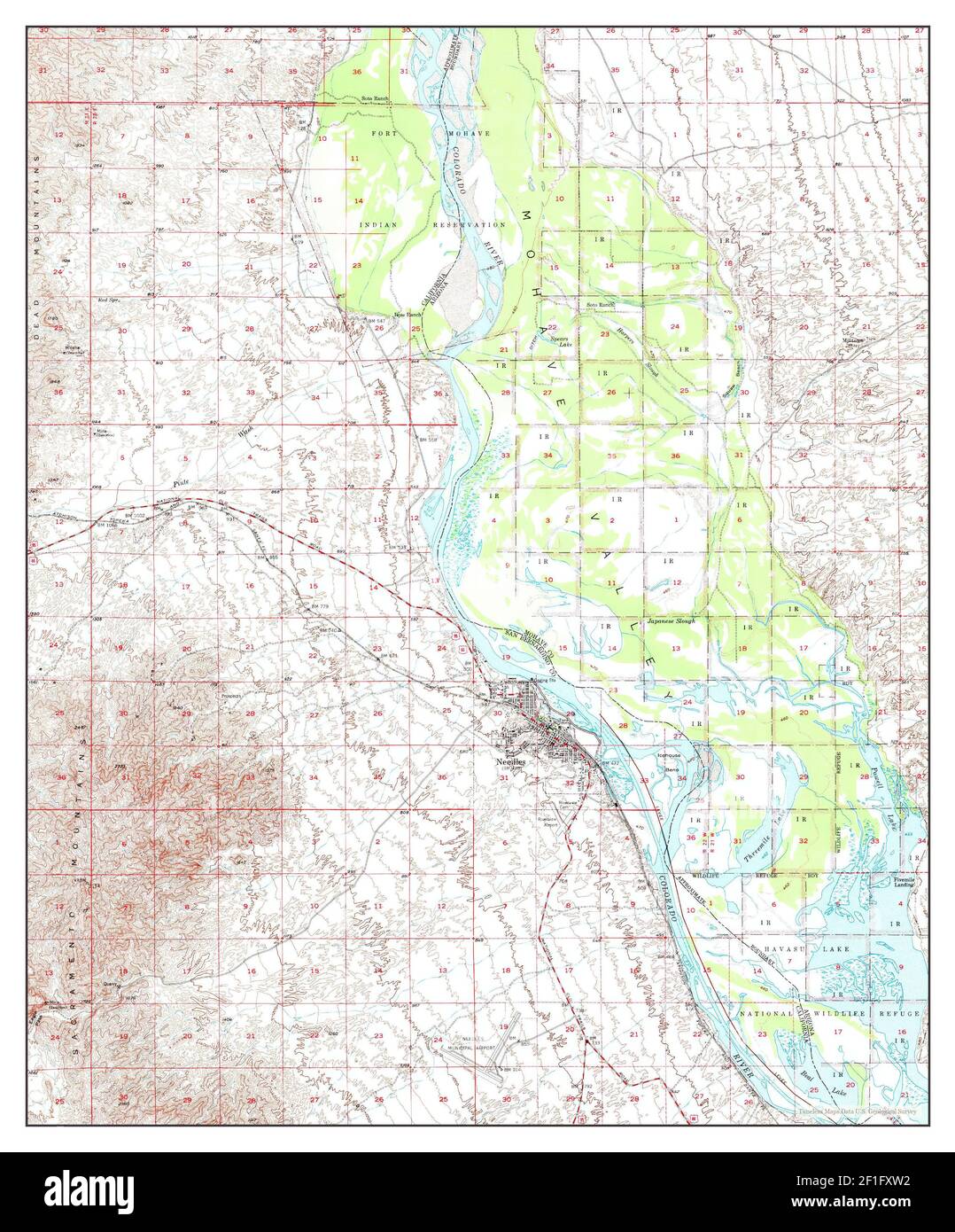 Needles, California, map 1950, 1:62500, United States of America by ...