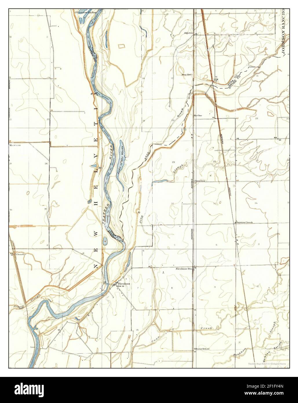Nicolaus, California, map 1910, 1:31680, United States of America by ...