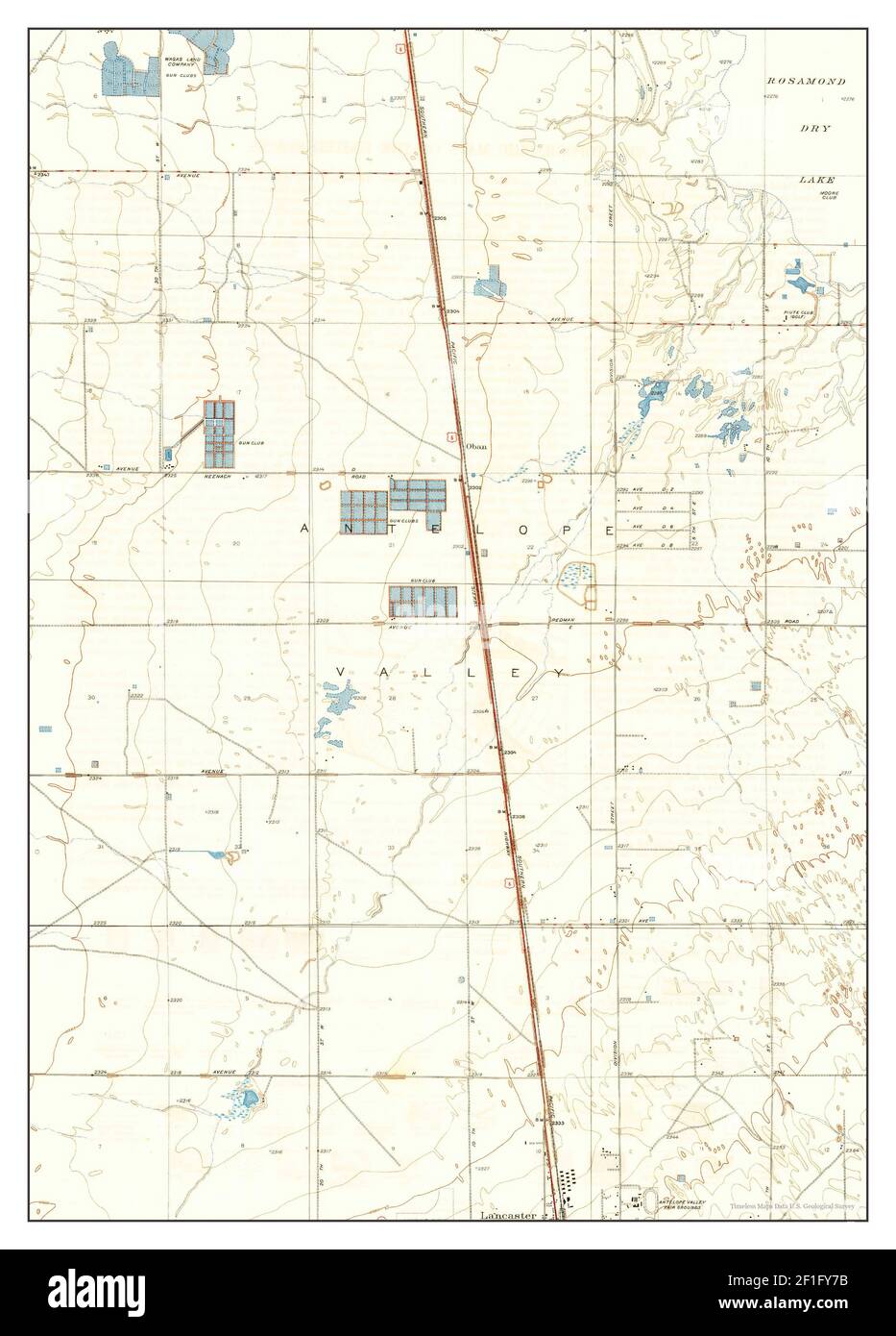 Oban, California, map 1933, 1:24000, United States of America by ...