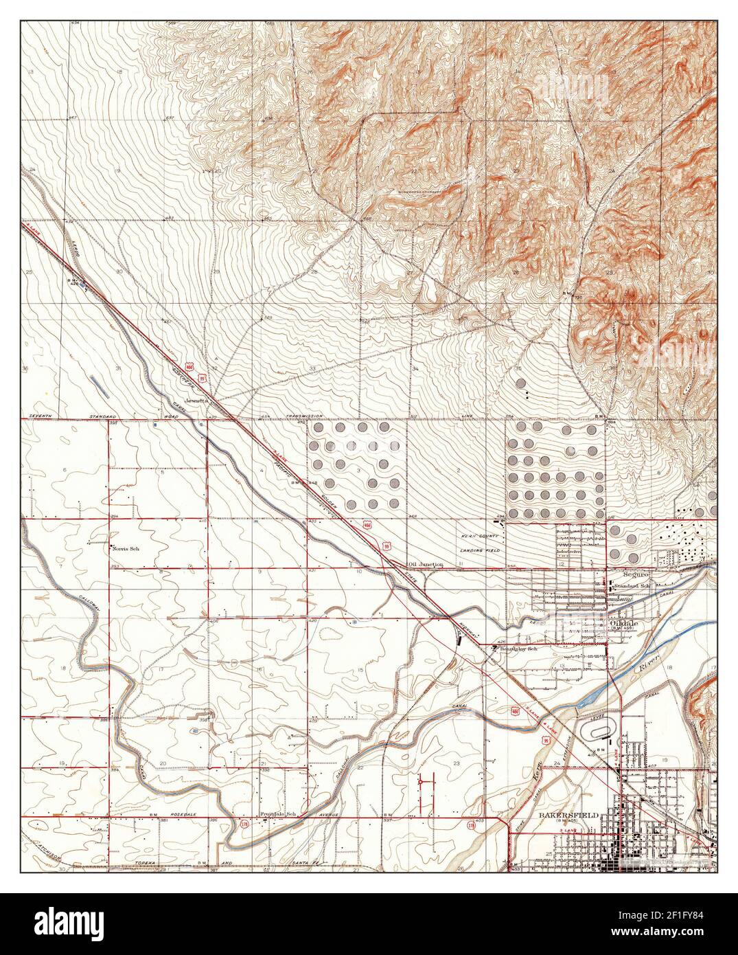 Oildale, California, map 1935, 1:31680, United States of America by ...