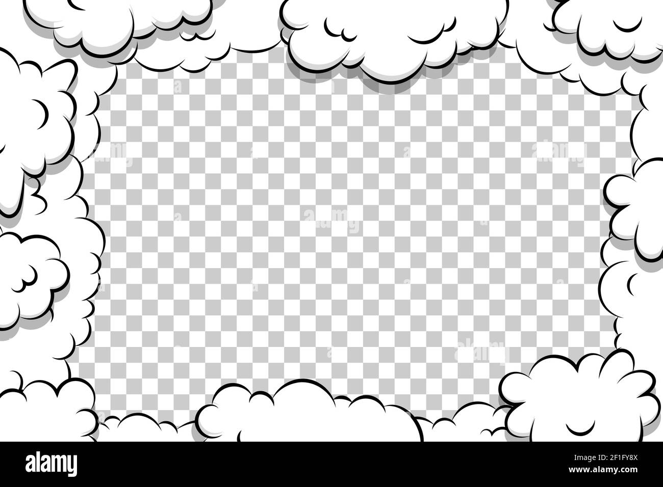 Comic book cartoon speech bubble for text. Cartoon puff cloud template ...