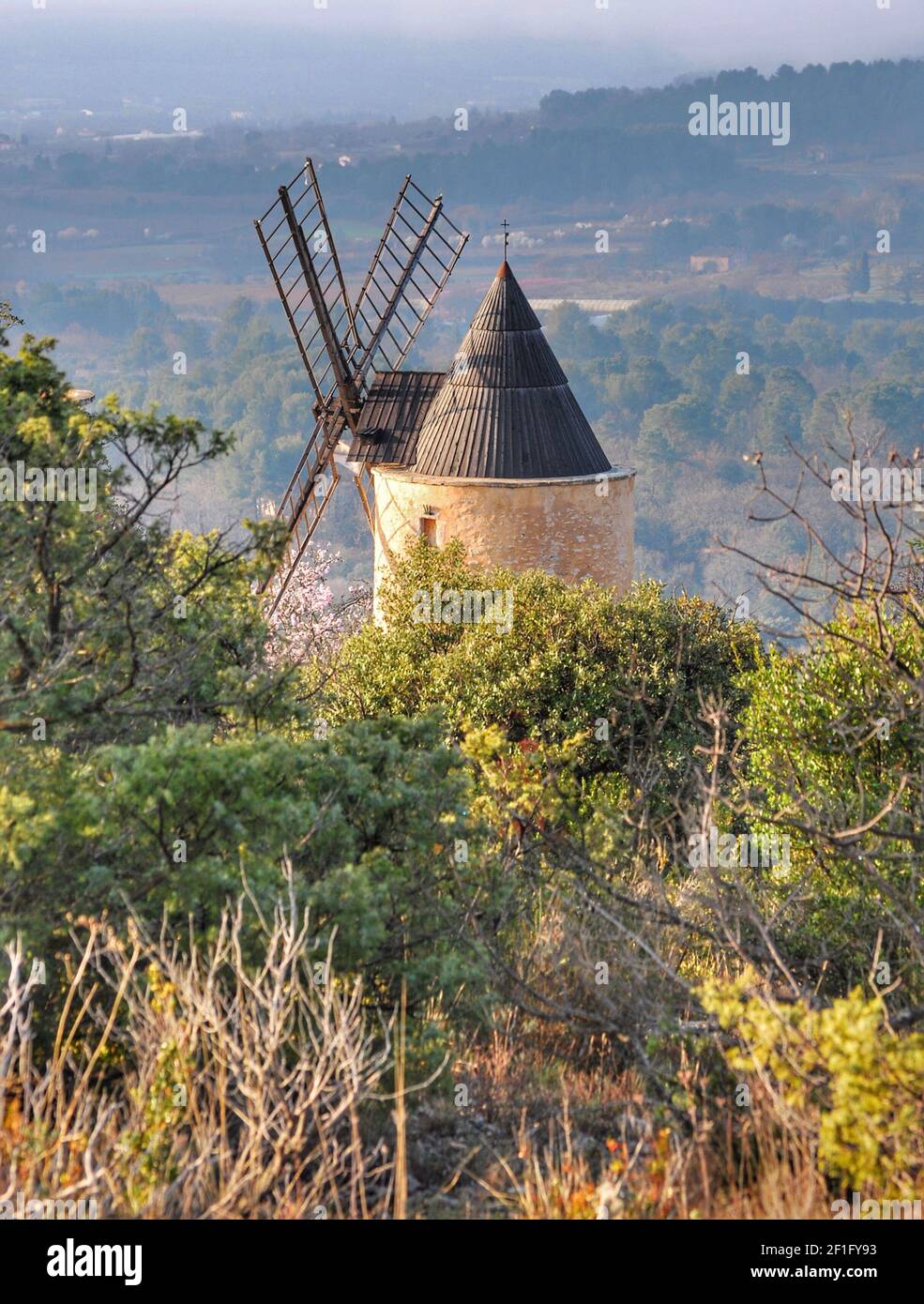 Windmill in Provence Stock Photo - Alamy